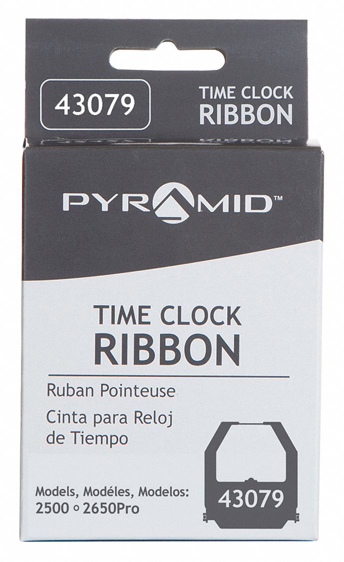 PYRAMID TIME CLOCK RIBBON,BLACK/RED - Time Clock Ribbons - WWG52VT39 ...