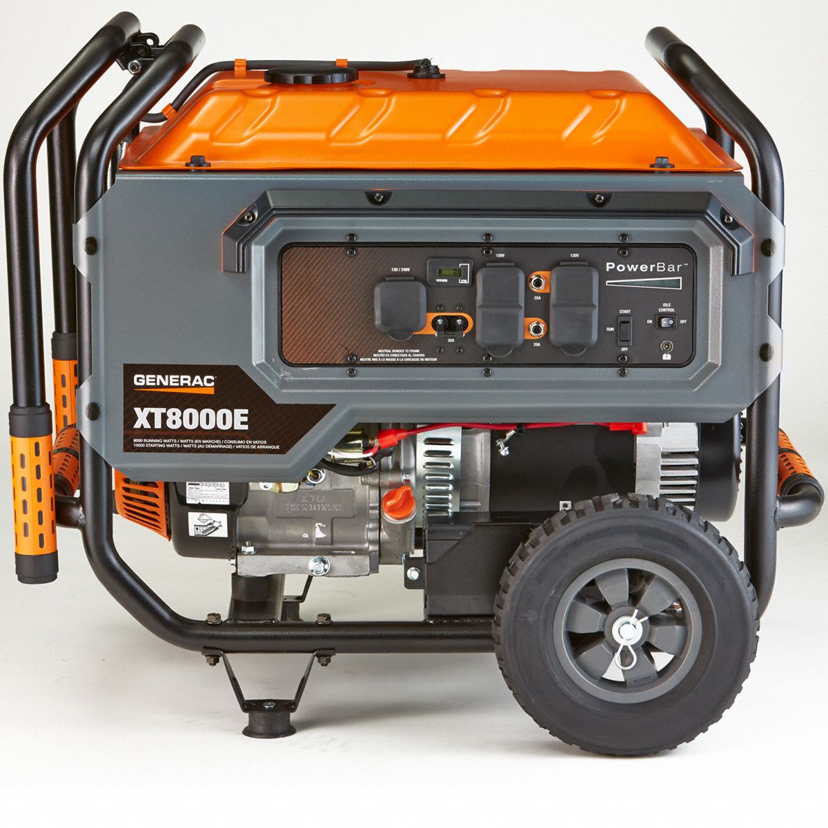 GENERAC Portable Generator, Conventional, Generator Fuel Type Gasoline ...