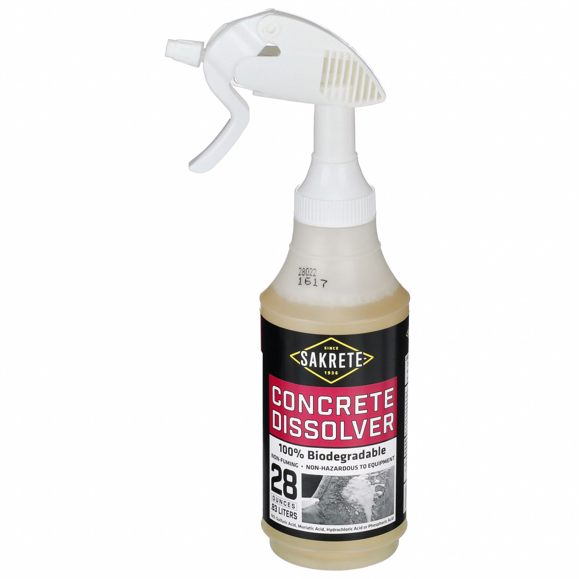 SAKRETE, 0.2 gal Container Size, Bottle, Concrete Dissolver - 52VY64 ...