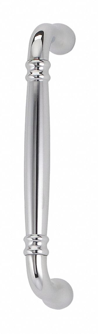 OMNIA Pull Handle: Threaded Holes, Brass, Polished Chrome, 5 in ...