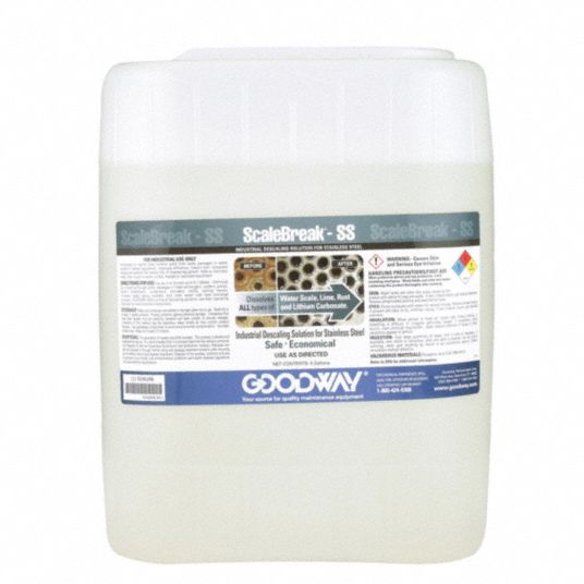 GOODWAY, 5 gal, Bottle, Scale Remover - 52WU96|SCALEBRK-SS-5 - Grainger