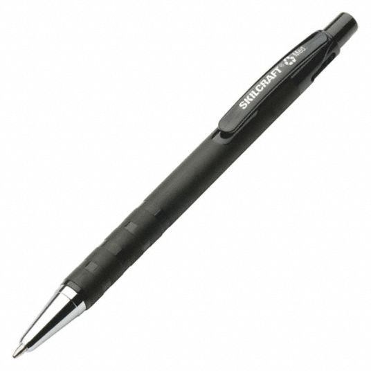 ABILITY ONE, SKILCRAFT® Rubberized Ballpoint, Black, Pen Set - 52WY74 ...