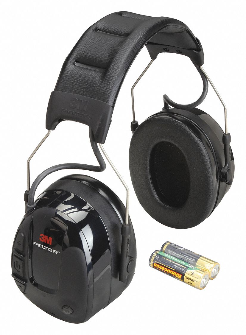 3M PELTOR, Over-the-Head Earmuff, 26 dB NRR, Electronic Ear Muffs ...