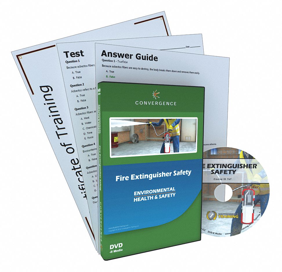 Training DVD, DVD, Fire Extinguisher Safety, English, 27 min. - Grainger