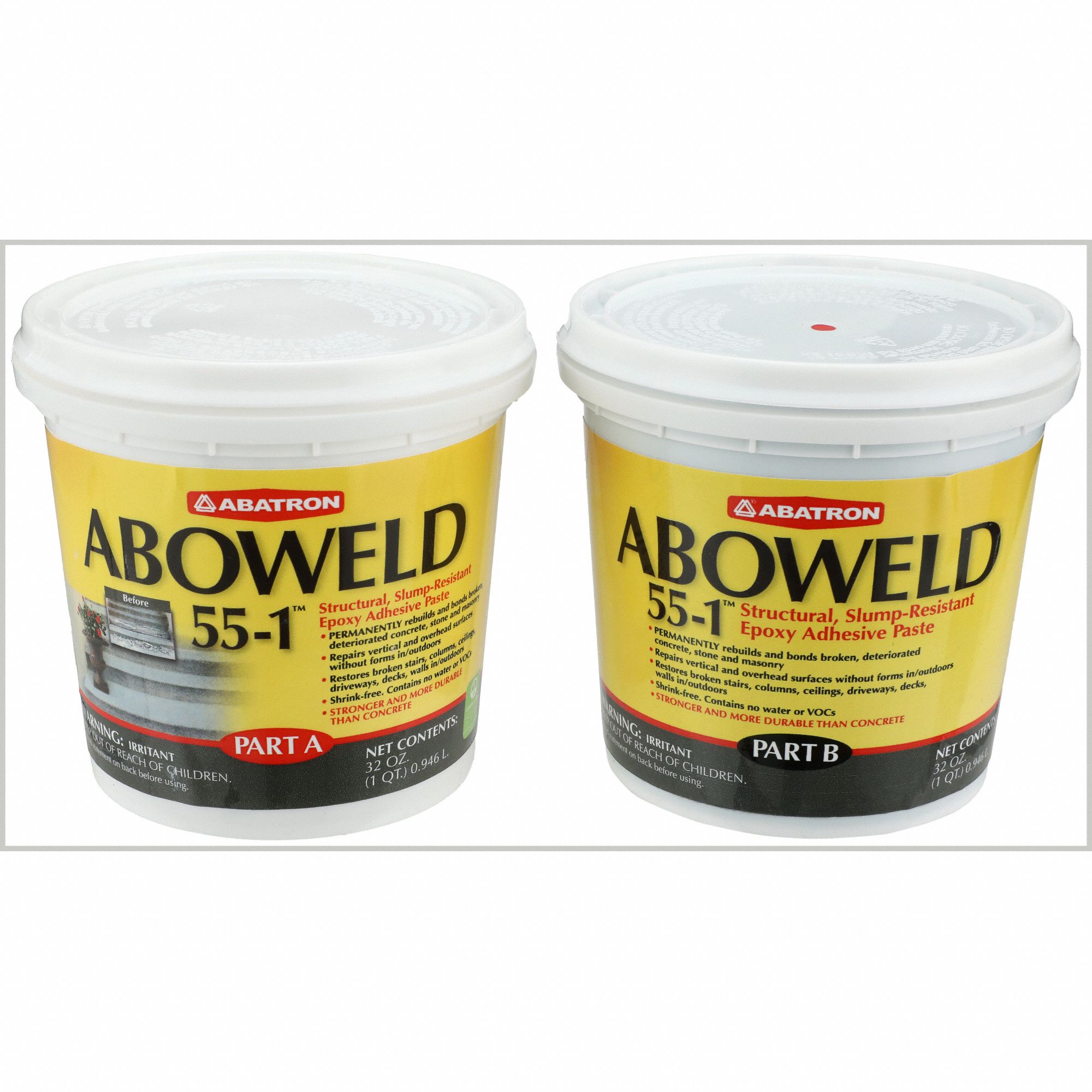 ABATRON, 55-1, Epoxy, Concrete Repair Compound - 52YA03|5512QKR - Grainger