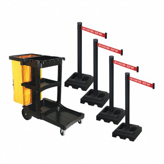 46 in Post Ht, 10 ft Belt Lg, Barrier Systems - 52YC48|PSBK302PSB-ARC ...