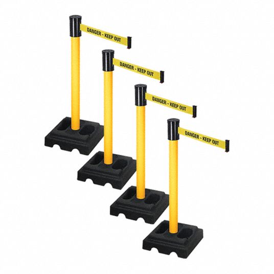 44 1/2 in Post Ht, 15 ft Belt Lg, Barrier Systems - 52YE34|PSBA322PYW ...