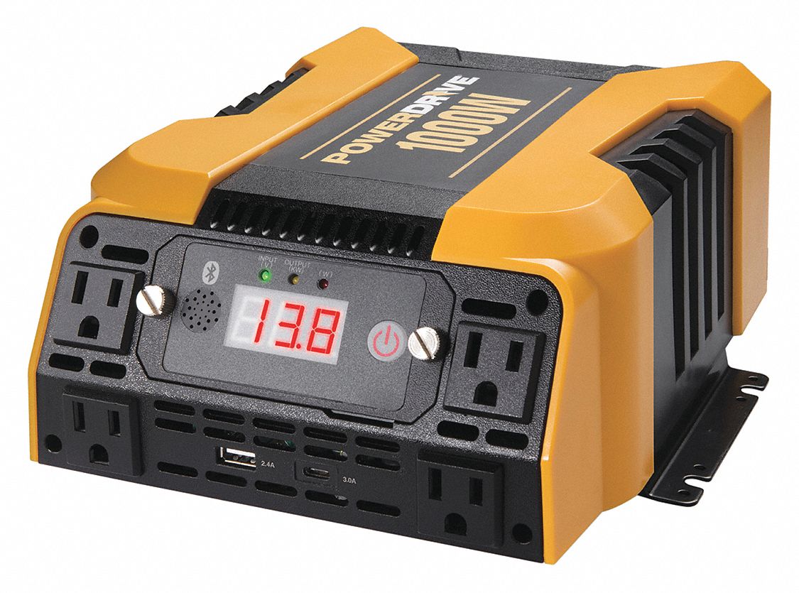 POWER DRIVE Inverter: Modified Sine Wave, Input Terminals, 1,000 W ...