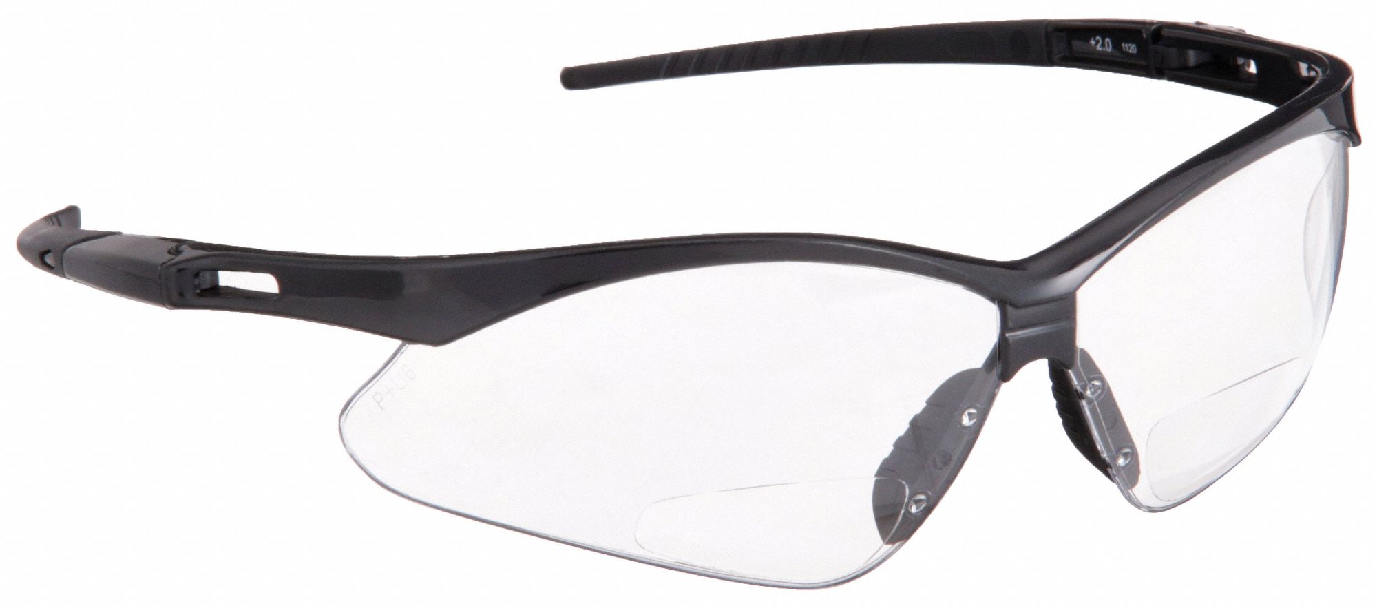 CONDOR, Clear Lens Color, Wraparound Frame, Reader Safety Glasses ...