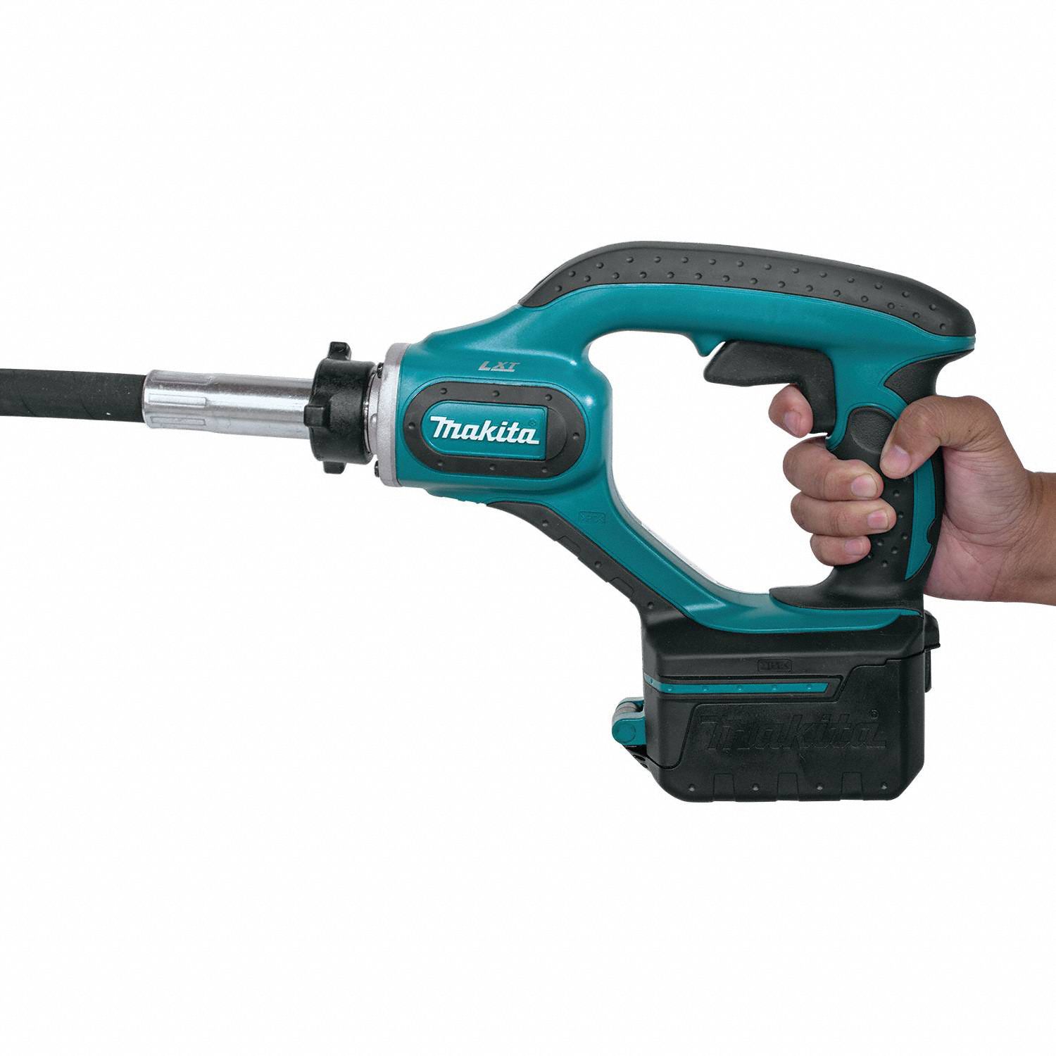 MAKITA Cordless Concrete Vibrator: Handheld, 18V DC, 96 in Lg, 1 in Dia ...