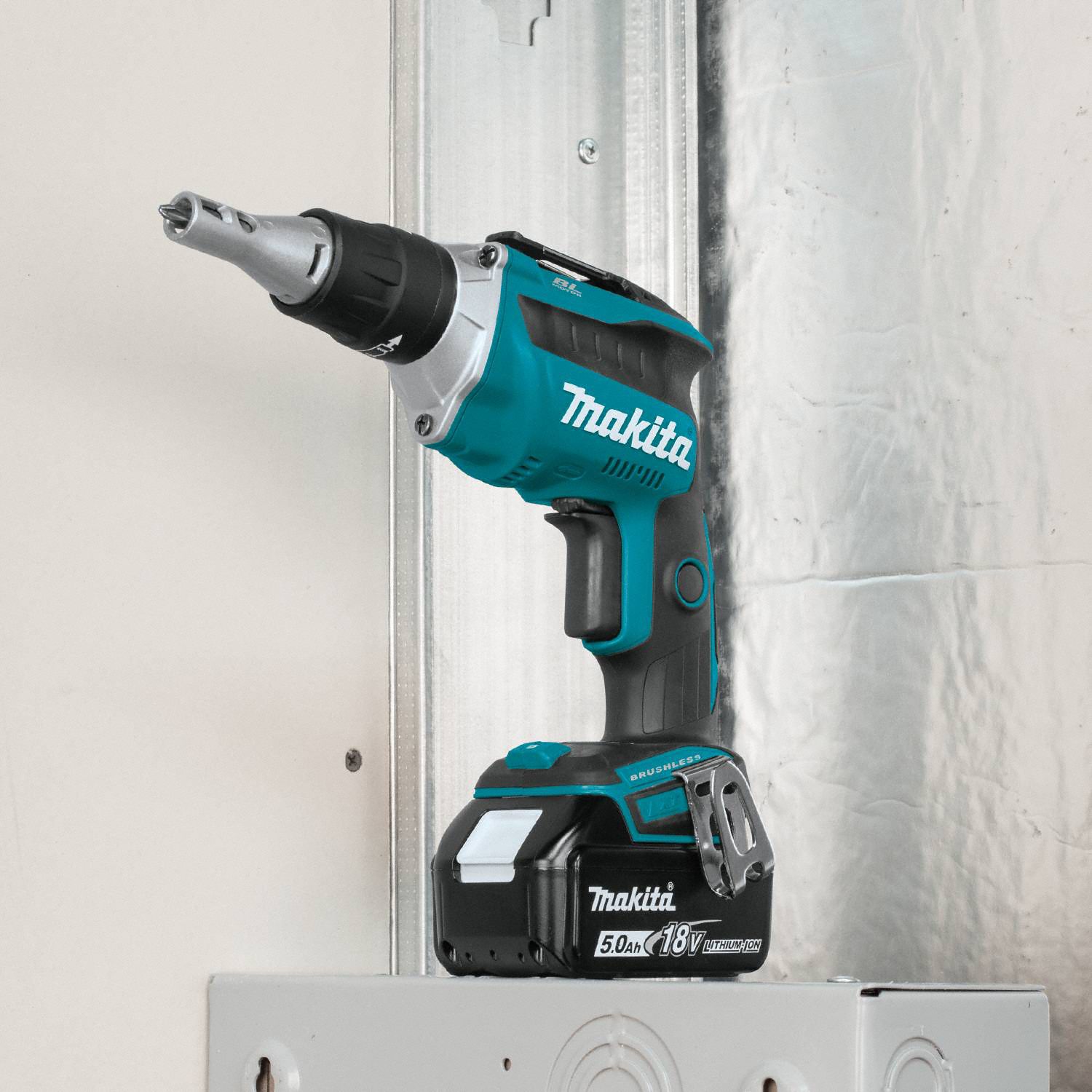 MAKITA Screw Gun Kit, Cordless, 1/4 in Hex Drive Size, 4,000 RPM ...
