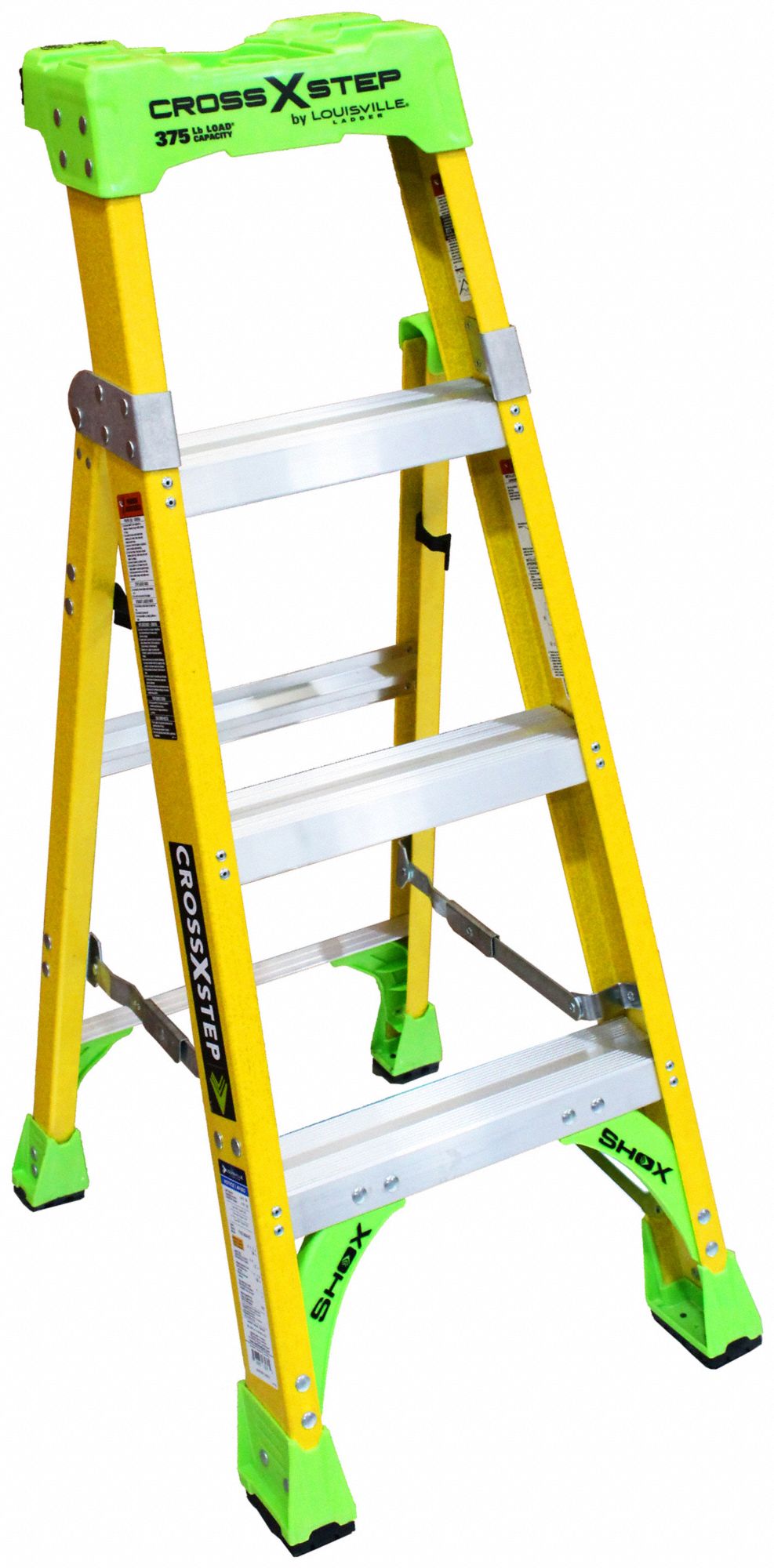 LOUISVILLE LADDER, 4 ft Ladder Size, Fiberglass, Stepladder - 52YX52 ...