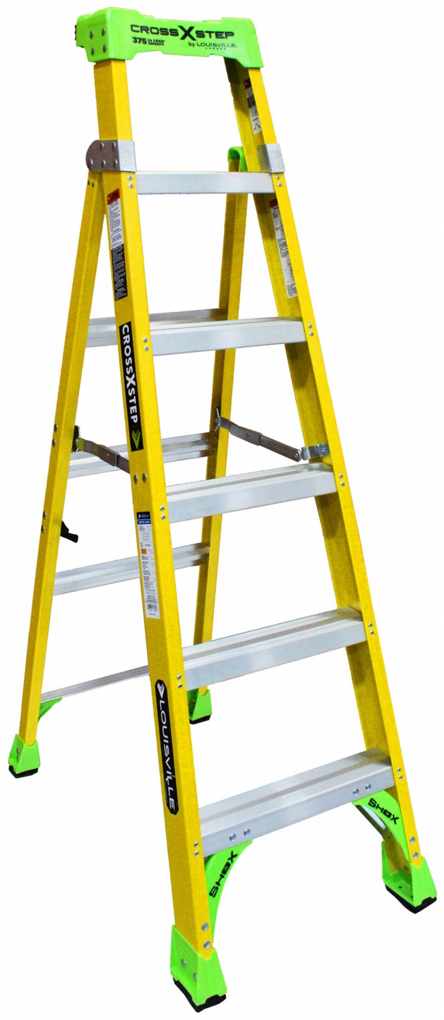 LOUISVILLE LADDER, 6 ft Ladder Size, Fiberglass, Stepladder - 52YX53 ...