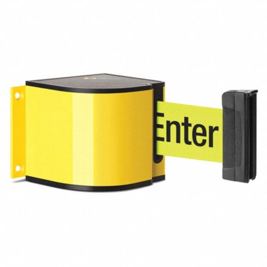 LAVI, 24 ft Belt Lg, Caution Messaging, Retractable Belt Barrier ...