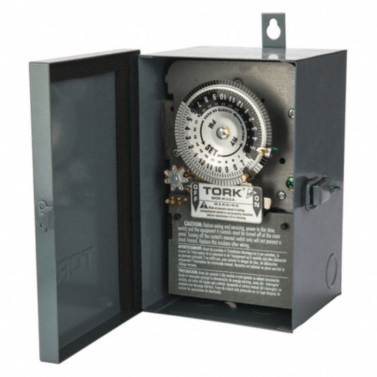 TORK, 24 hr, 208-277V AC, Electromechanical Timer - 52ZC61|7302 - Grainger