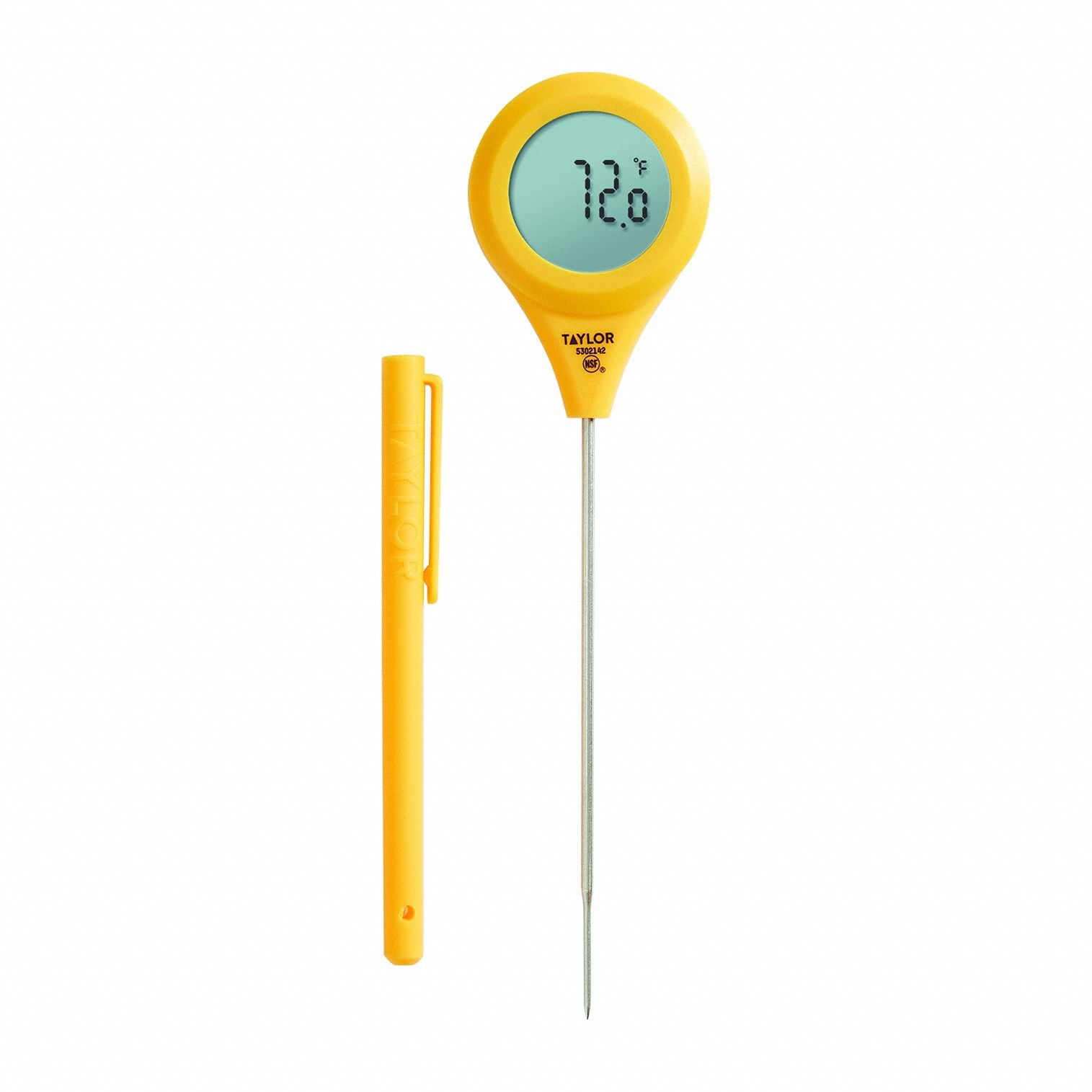 TAYLOR PRECISION PRODUCTS, Digital, 7 1/16 in Overall Lg, Thermometer ...
