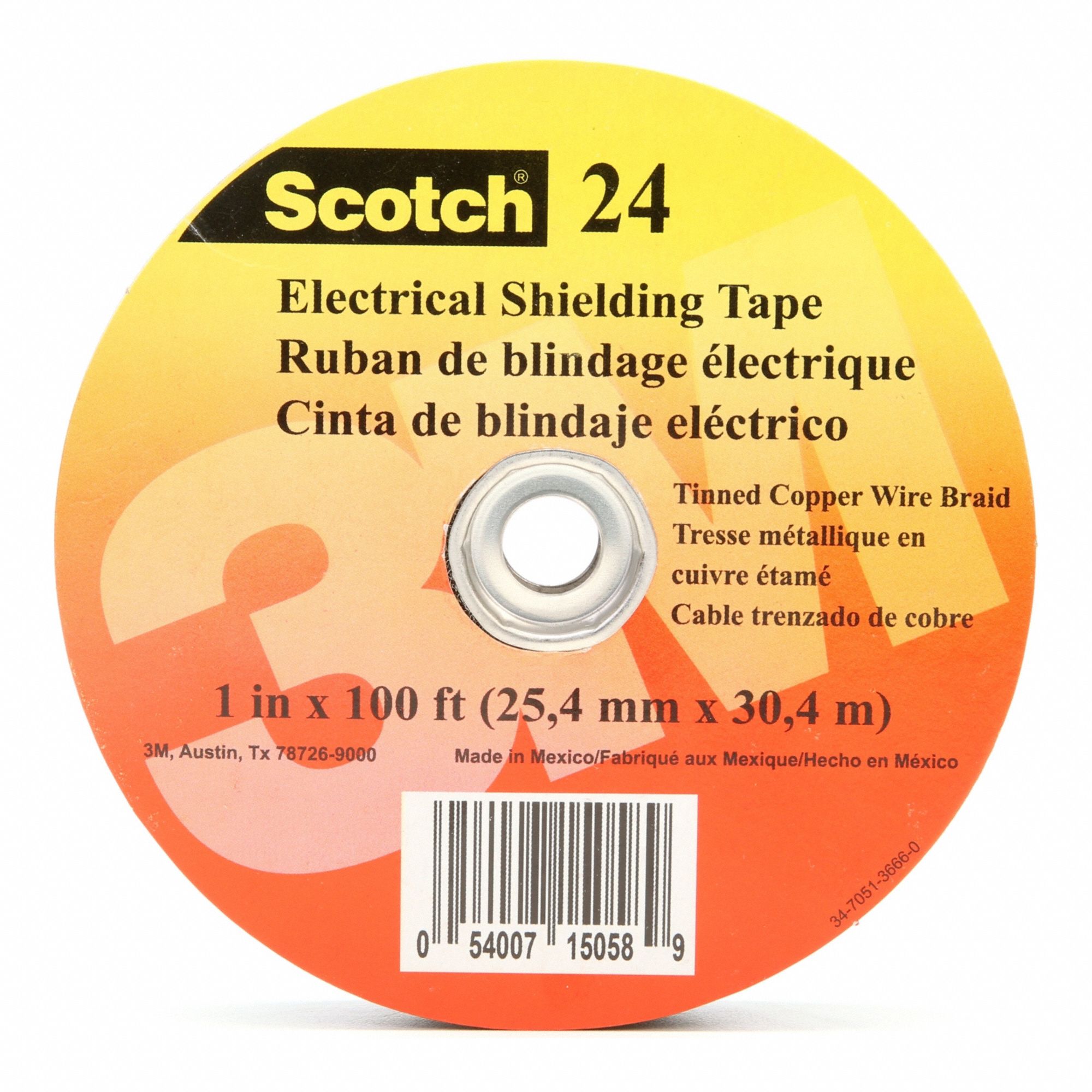 3M, 1 in Wd, 33 3/8 yd Lg, Conductive Electrical Tape - 898AC1|15058 - Grainger