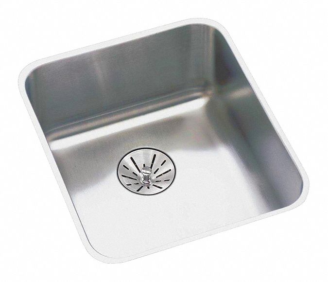 Sink,SS,14x18.5x5-3/8",Undr,P-Drain - Grainger