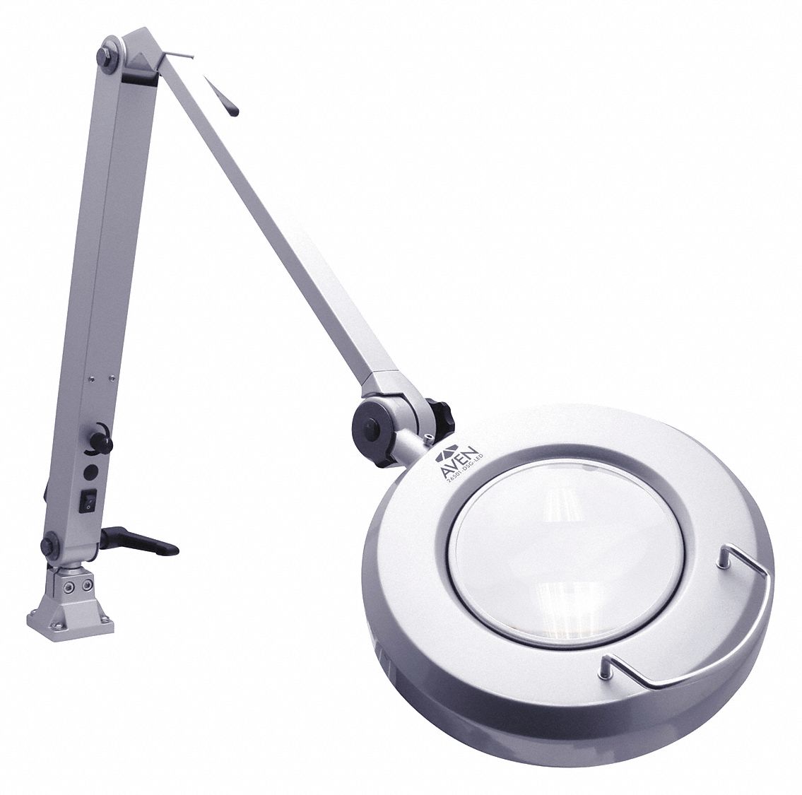 Round Magnifier Light, LED, 36 in Arm Length, 2.25x, 1300 Lumens ...