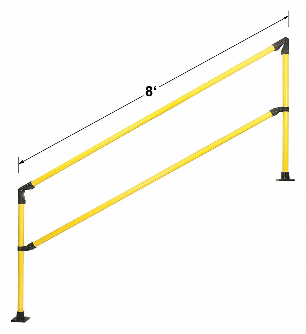 HOLLAENDER, Toe Board Not Included, 5 in x 5 in, Stair Railing - 53CK13 ...