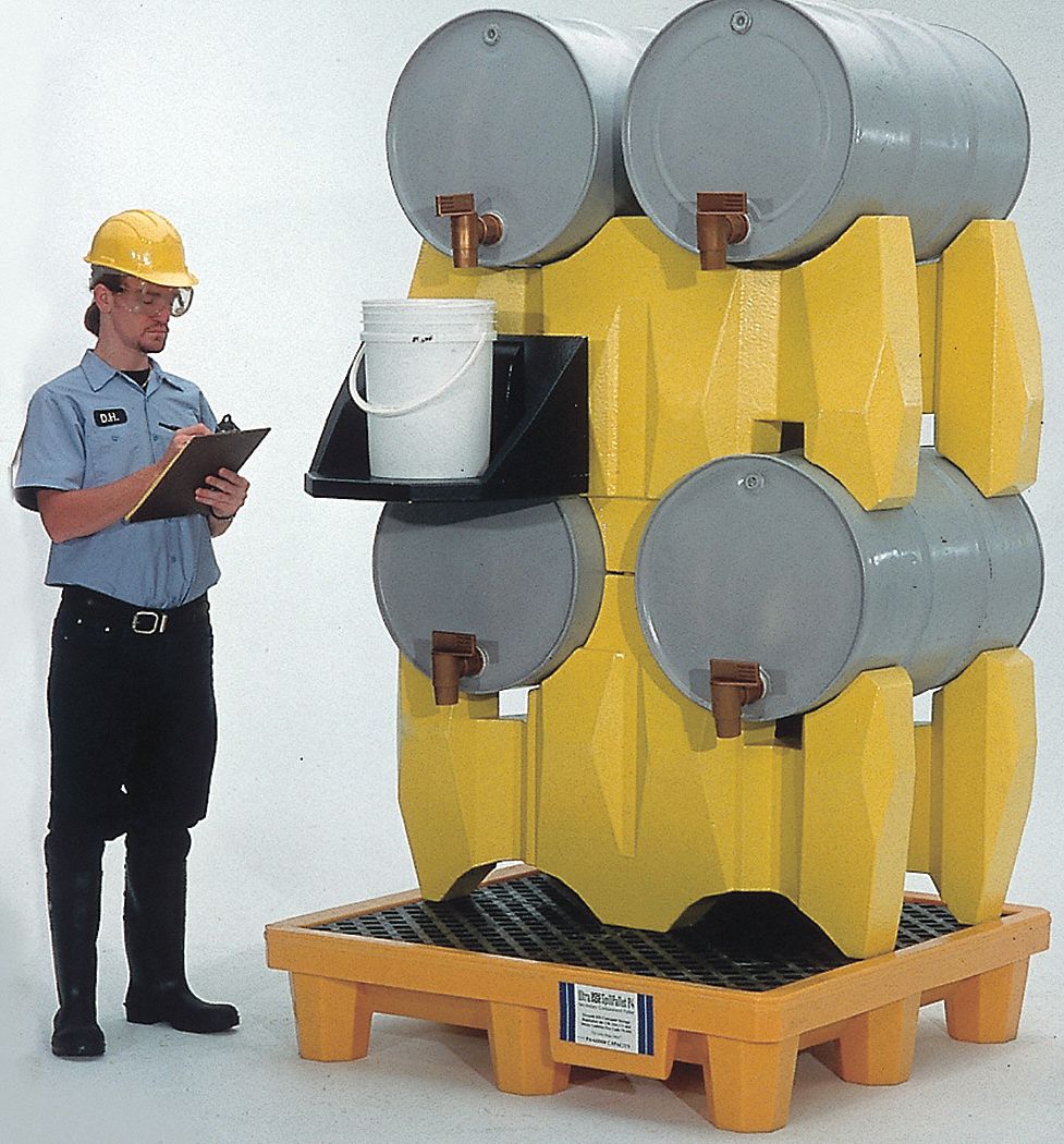 ULTRATECH DRUM STACKER/CONTAINMENT DISPENSING SHELF, POLYETHYLENE ...