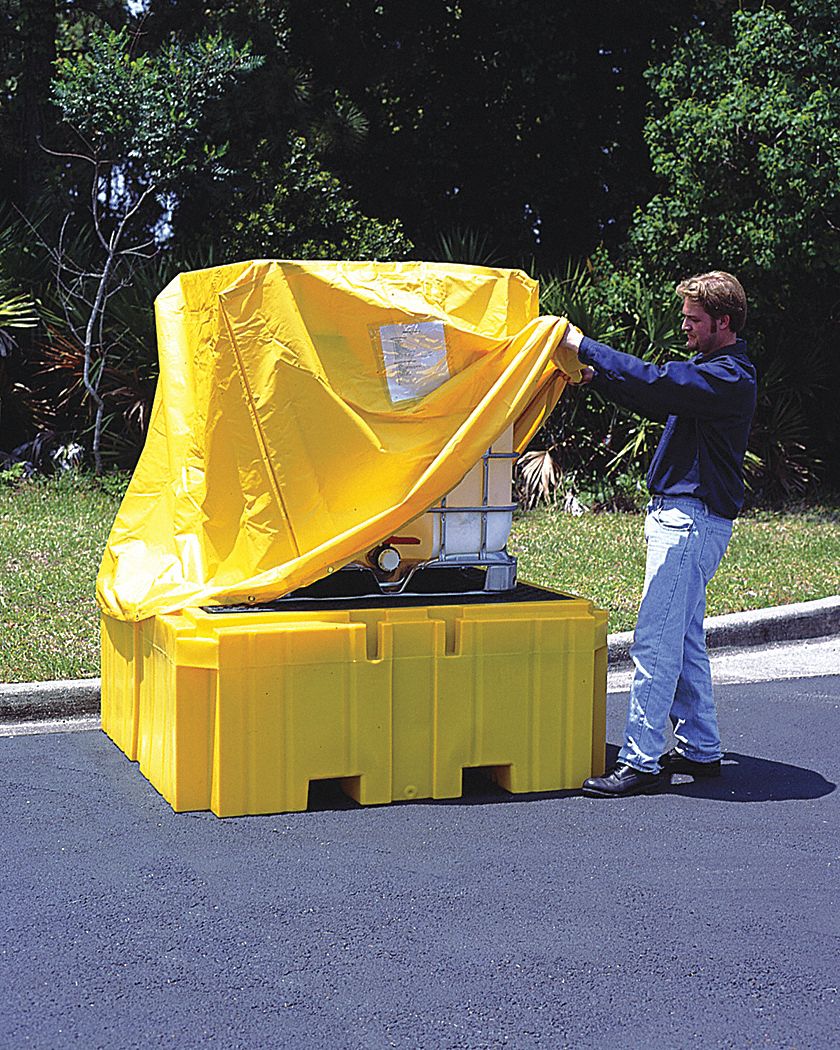 ULTRATECH, 64 in x 64 in x 43 in, 4LNT2/53CN83, IBC Spill Pallet Cover ...