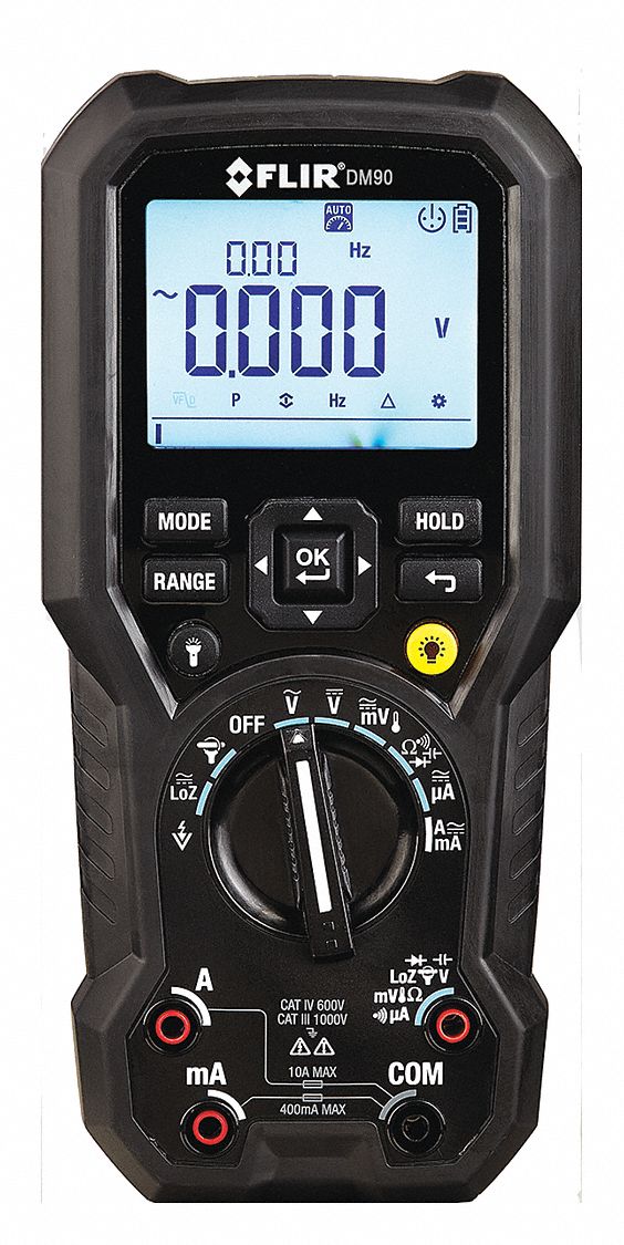 FLIR, CAT III 1000V/CAT IV 600V, TRMS, Digital Multimeter - 53CV89|DM90 ...
