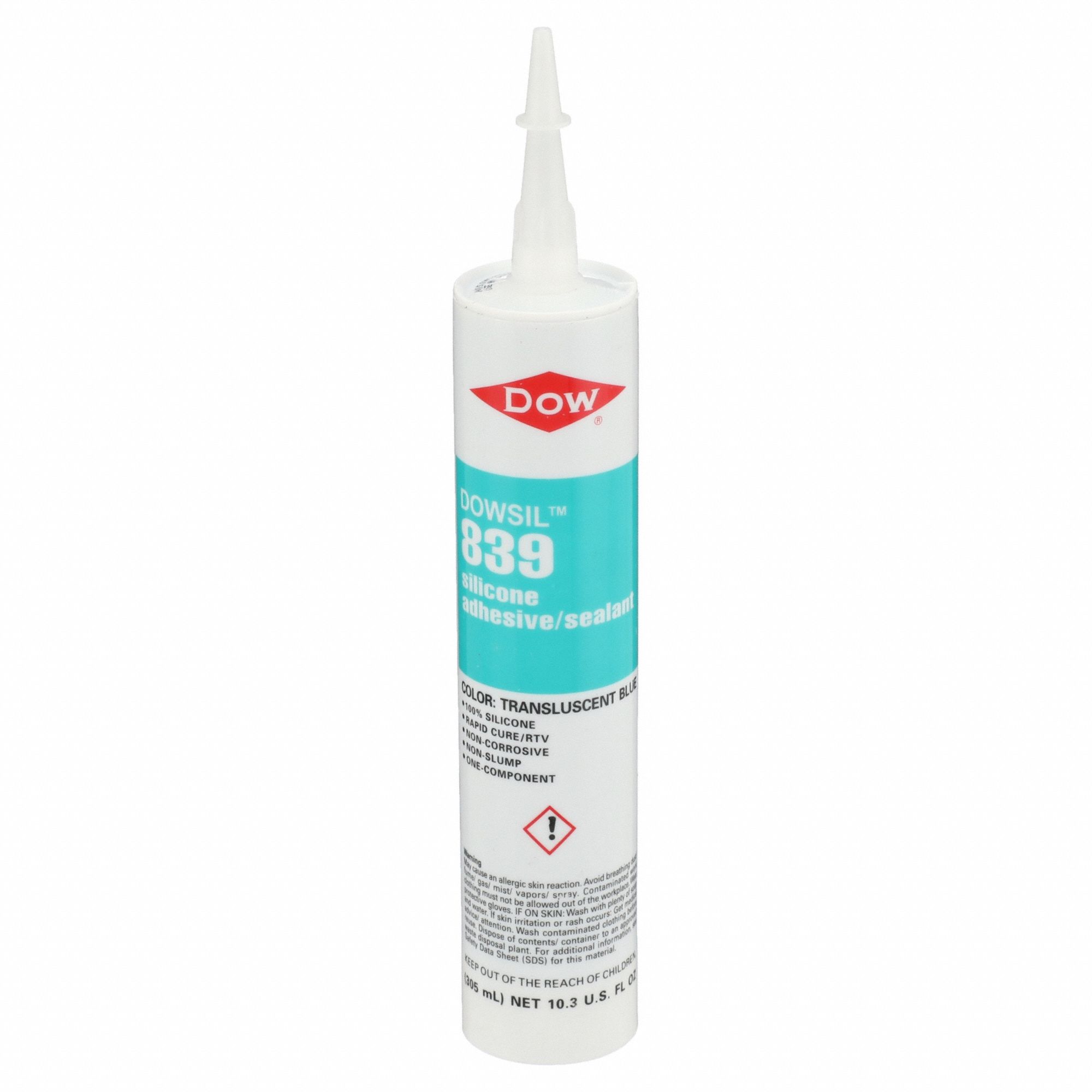 DOWSIL, 839, Translucent Blue, Silicone Adhesive Sealant - 53DC45 ...