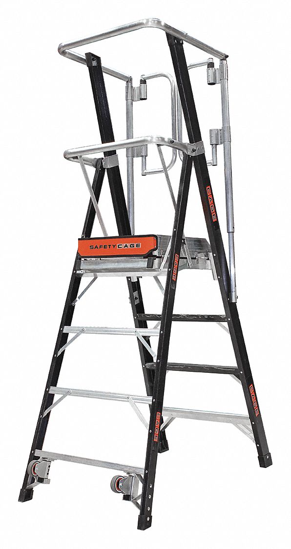 Platform Stepladder,Fiberglass,4 ft.,IAA - Grainger