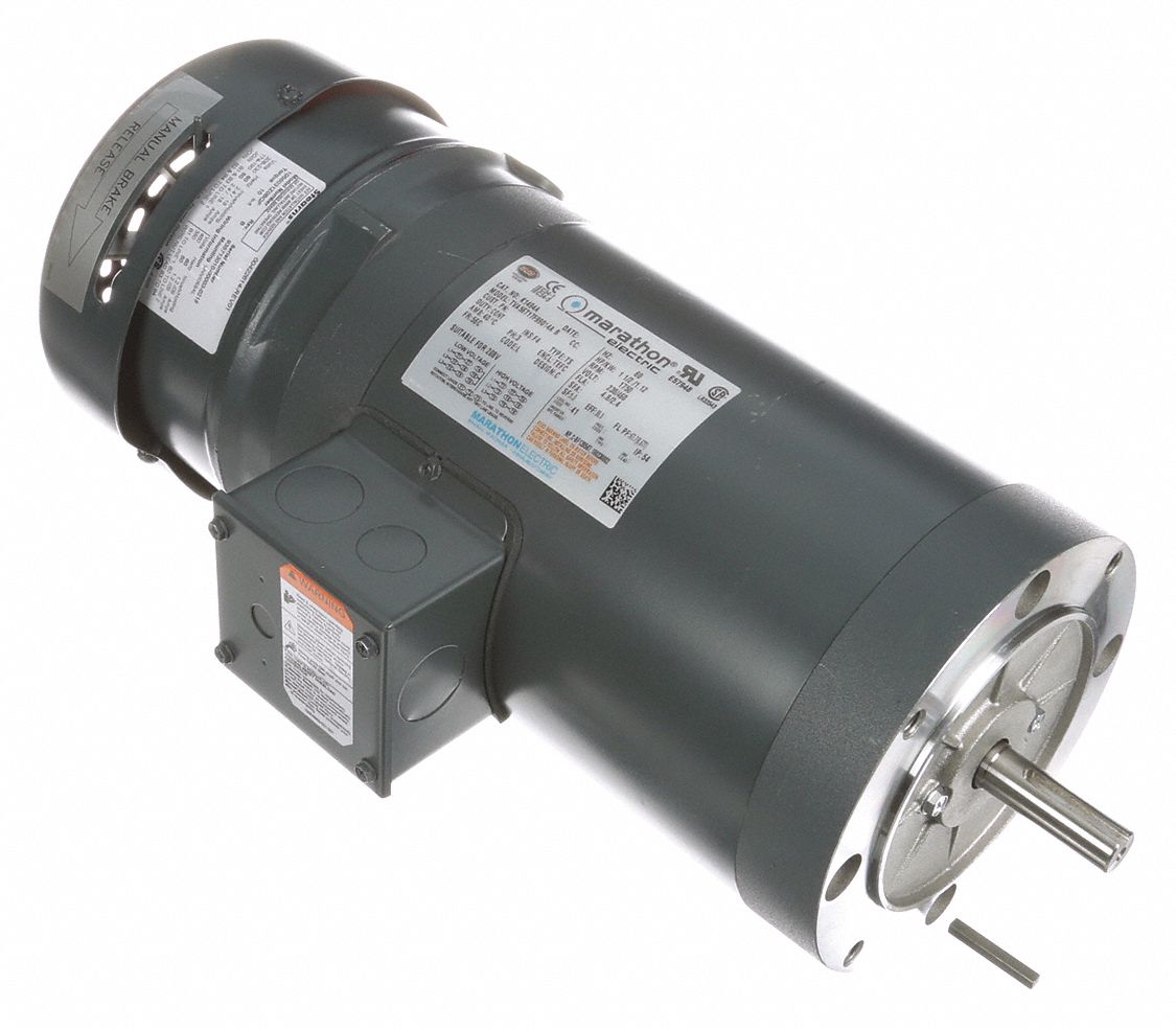 U.S. MOTORS, Totally Enclosed Fan Cooled, 1 1/2 hp Horsepower, Brake ...