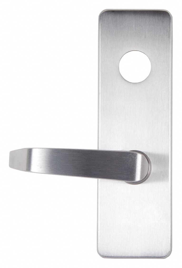 DETEX, 48 in Max Door Wd, Chrome, Mechanical Exit Device Trim - 54PC32 ...