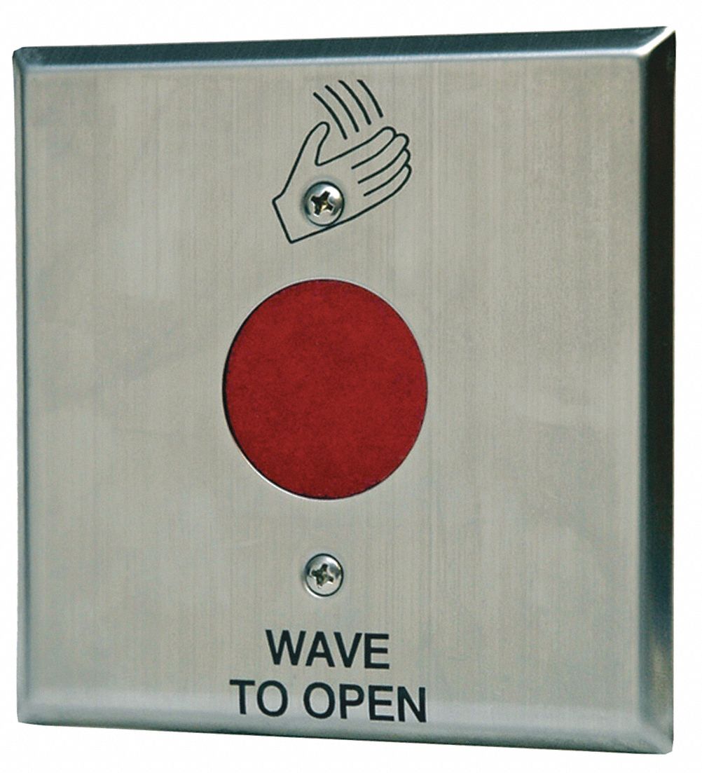 MS SEDCO, 4 in Ht, 1 1/4 in Dp, Wave-to-Open Touch Plate - 53DG89|216 ...