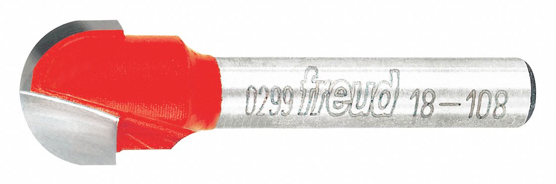 FREUD Round Groove Cut Profile Router Bit, Carbide, 1/2 in Cutter Dia ...