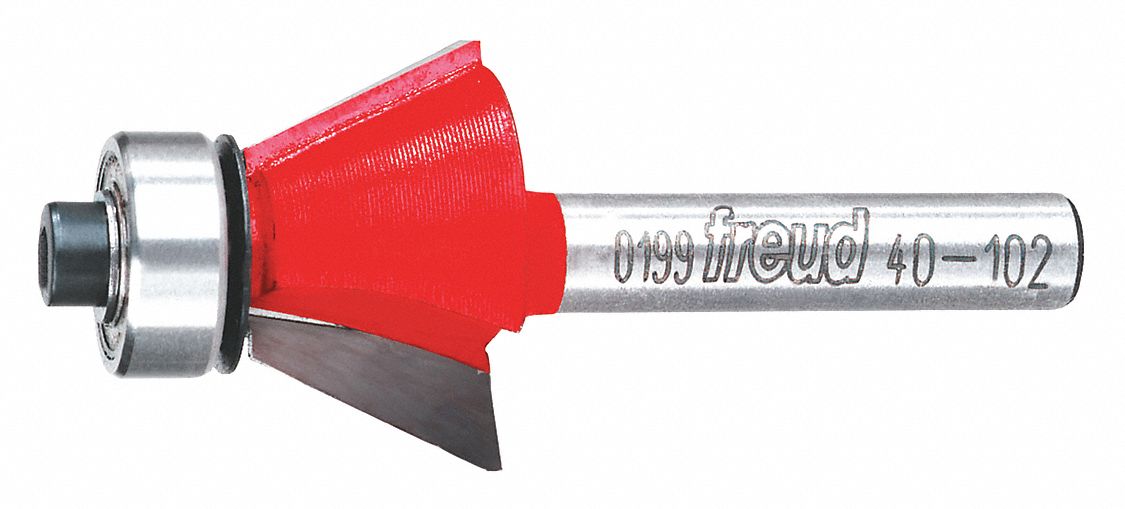 FREUD Chamfer Profile Router Bit, Carbide, 15/16" Cutter Dia. - 53DJ28 ...
