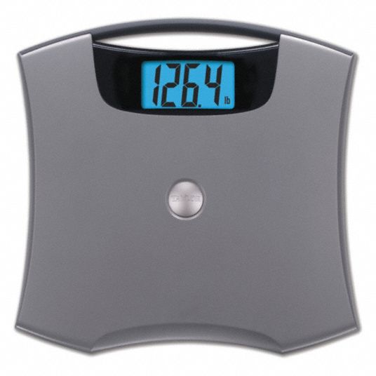 TAYLOR Digital Bath Scale, 200kg/440 lb Capacity, 12 1/2 in W x 12 1/2 ...