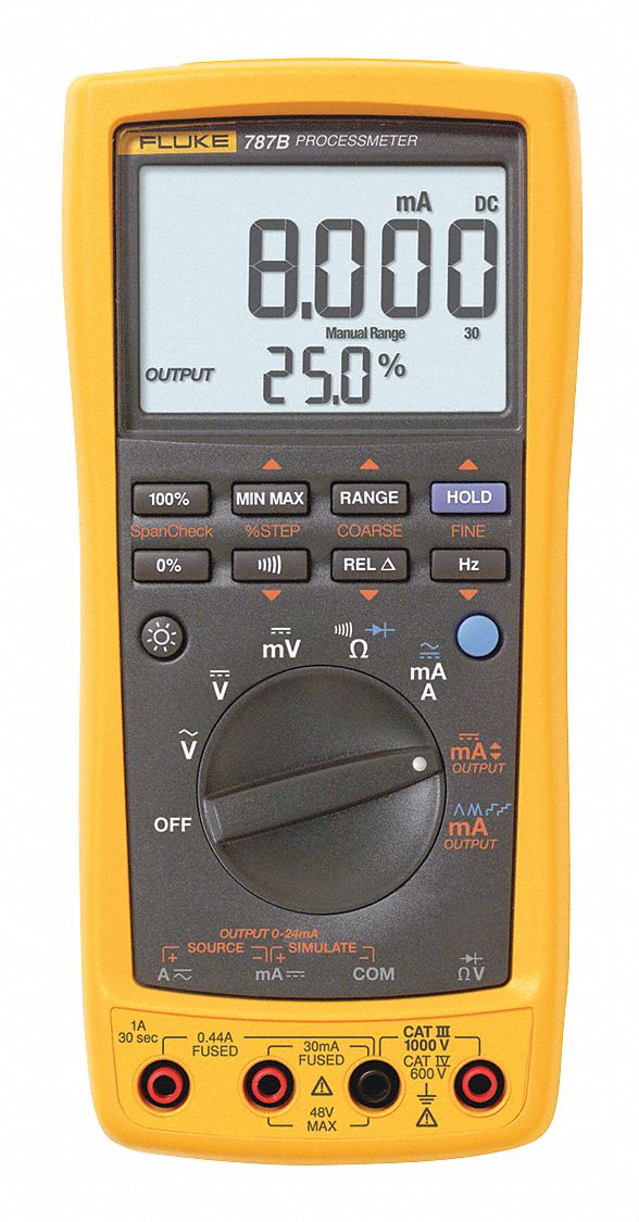 FLUKE, FLUKE-787B/WWG, AC Current/AC Volt/Continuity/DC Volt/Diode/Freq ...