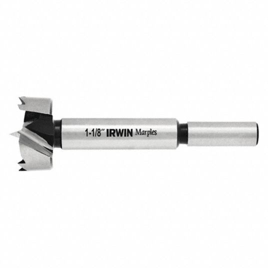 IRWIN, 1 1/8 in Drill Bit Size, 3 1/2 in Overall Lg, Wood Drilling Bit ...