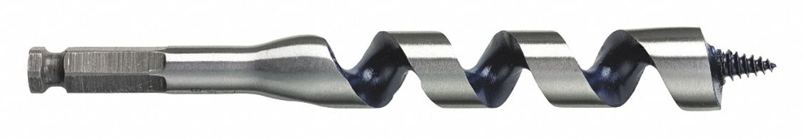 IRWIN Auger Drill Bit: 7/8 in Drill Bit Size, 7 1/2 in Overall Lg, Hex ...