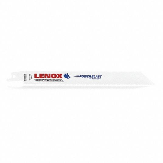 LENOX, 10/14 Teeth per Inch, 8 in Blade Lg, Reciprocating Saw Blade ...