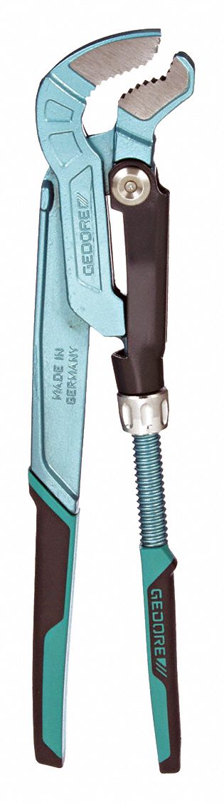 GEDORE, Alloy Steel, 1 in Jaw Capacity, Elbow Pipe Wrench - 53DU46|9100 ...