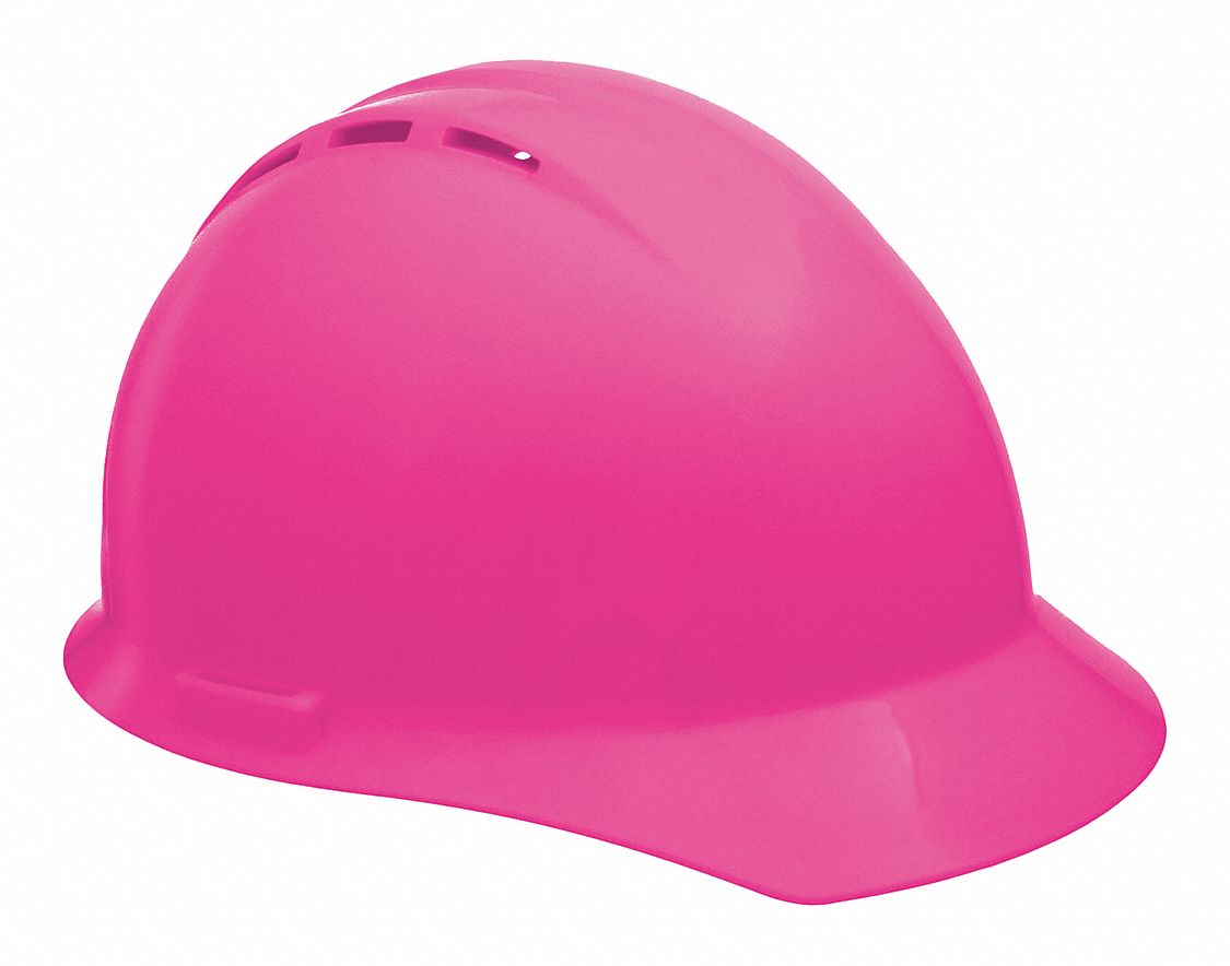 DELTAPLUS USA, High-Visibility Pink, No Graphics, Hard Hat - 53EA64 ...
