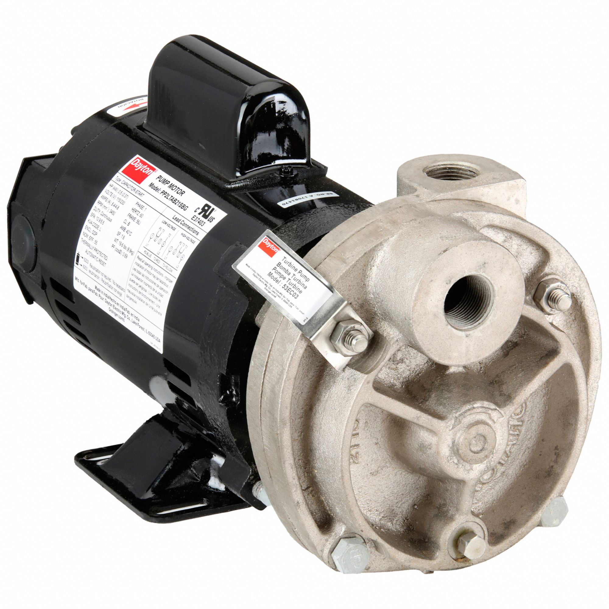1/2 hp, 115/230V AC, Turbine Pump - 53EC03|53EC03 - Grainger