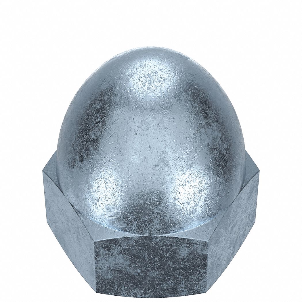 M6-1.00 Thread, Zinc Plated, Cap Nut - 53GH16|M16510.060.0001 - Grainger