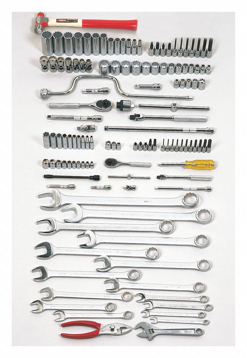 PROTO, 126 Total Pcs, SAE, Master Tool Set - 53GM07|J99812A - Grainger
