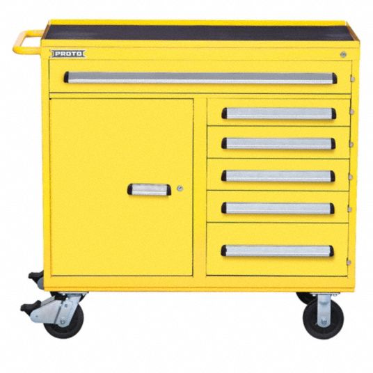 PROTO, Yellow / Yellow Drawer, 45 in W x 21 3/8 in D x 42 1/2 in H ...
