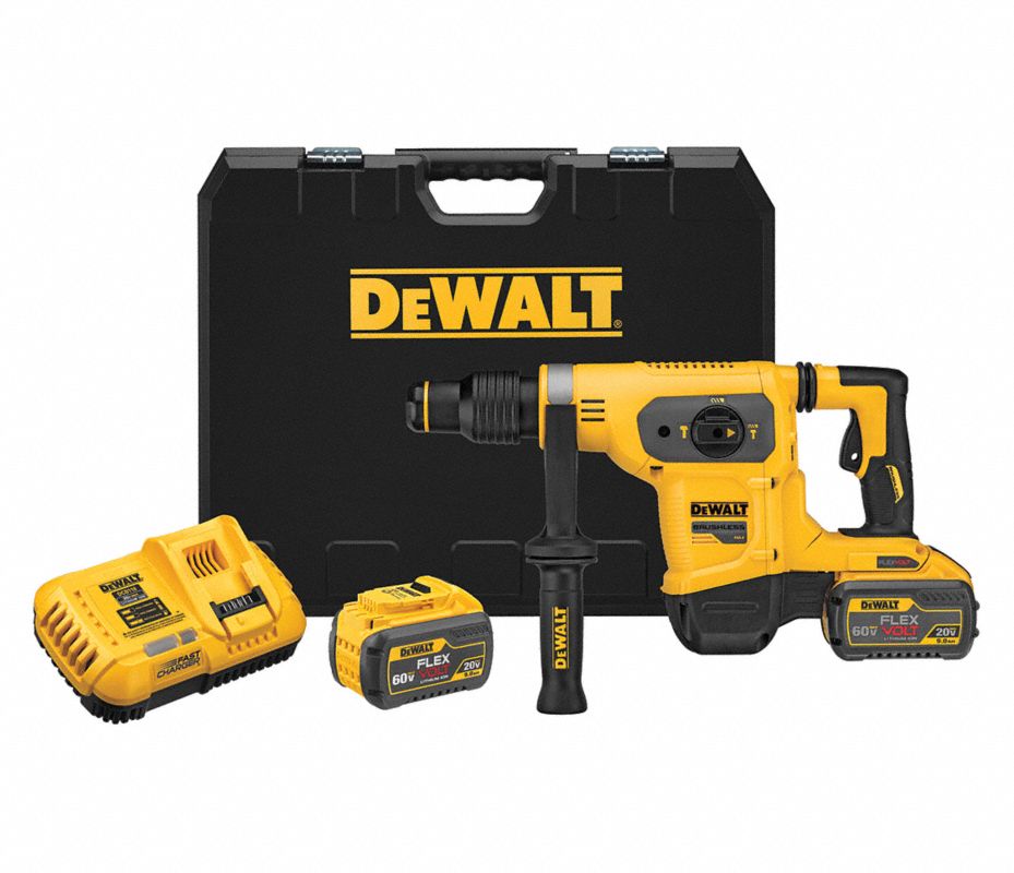 DEWALT Kit de Rotomartillo Inalámbrico , 60.0 Voltaje , 0 a 3100 Golpes ...