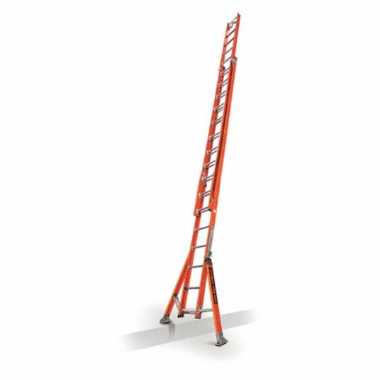 32 ft Fiberglass Extension Ladder, 375 lb Load Capacity, 80.0 lb Net ...