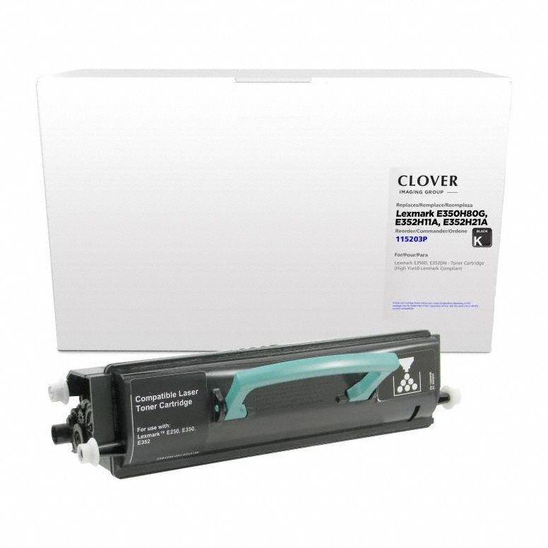 CLOVER, Compatible with E350D/E352DN, Black, High Yield Toner Cartridge ...