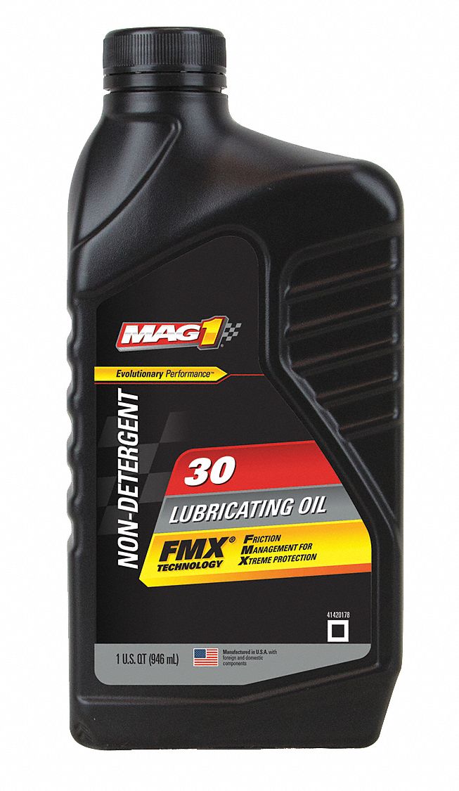 Conventional, Engine Oil, 1 qt, 30, For Use With Compressors, Hydraulic ...
