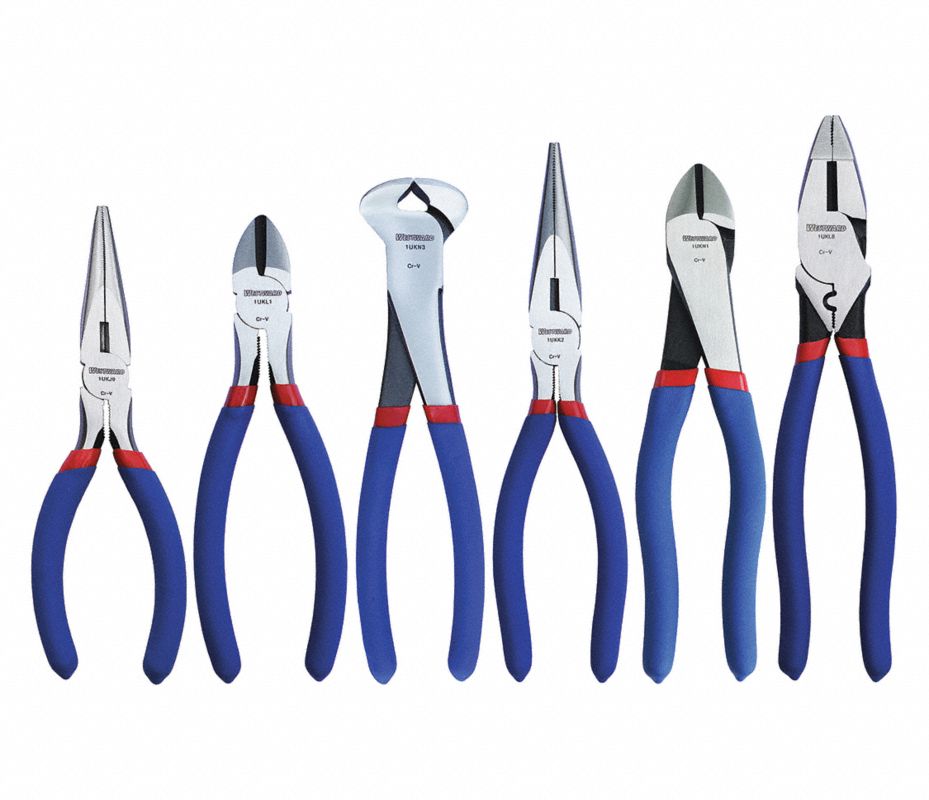 WESTWARD Juego de Pinzas Corte Diagonal , Electricista , Punta Larga 6 ...